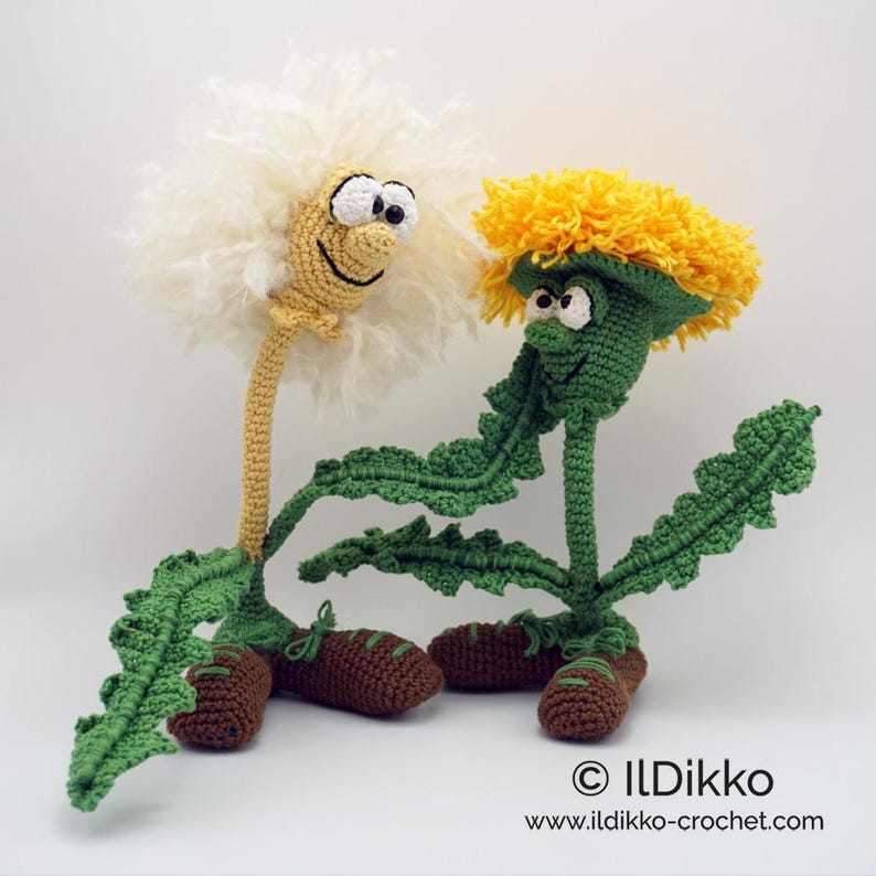 Amigurumi Crochet Pattern - Debby and Dandy the Dandelions - Etsy