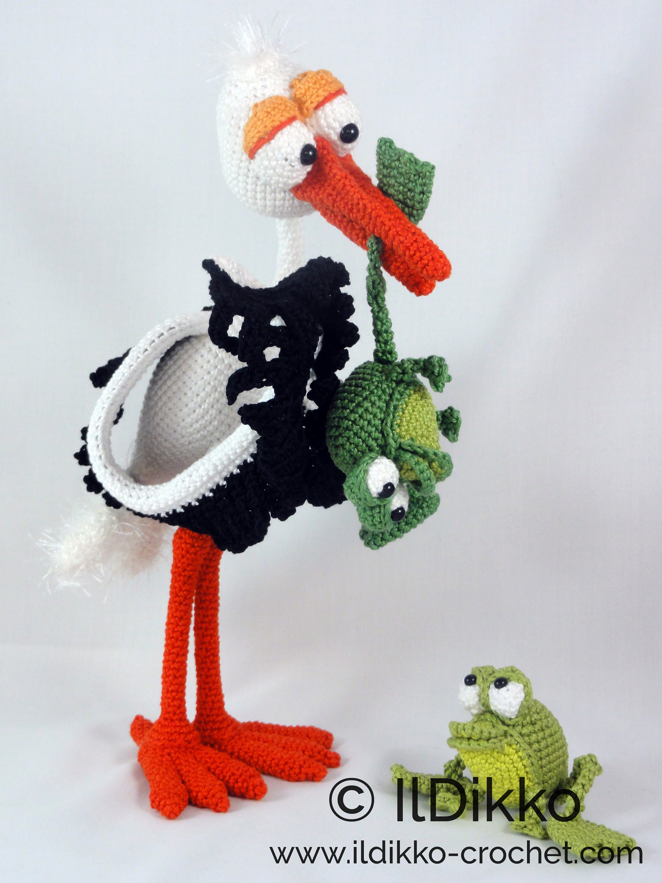 Amigurumi Häkel Muster Stuart der Storch und Franz der Frosch Deutsche ...