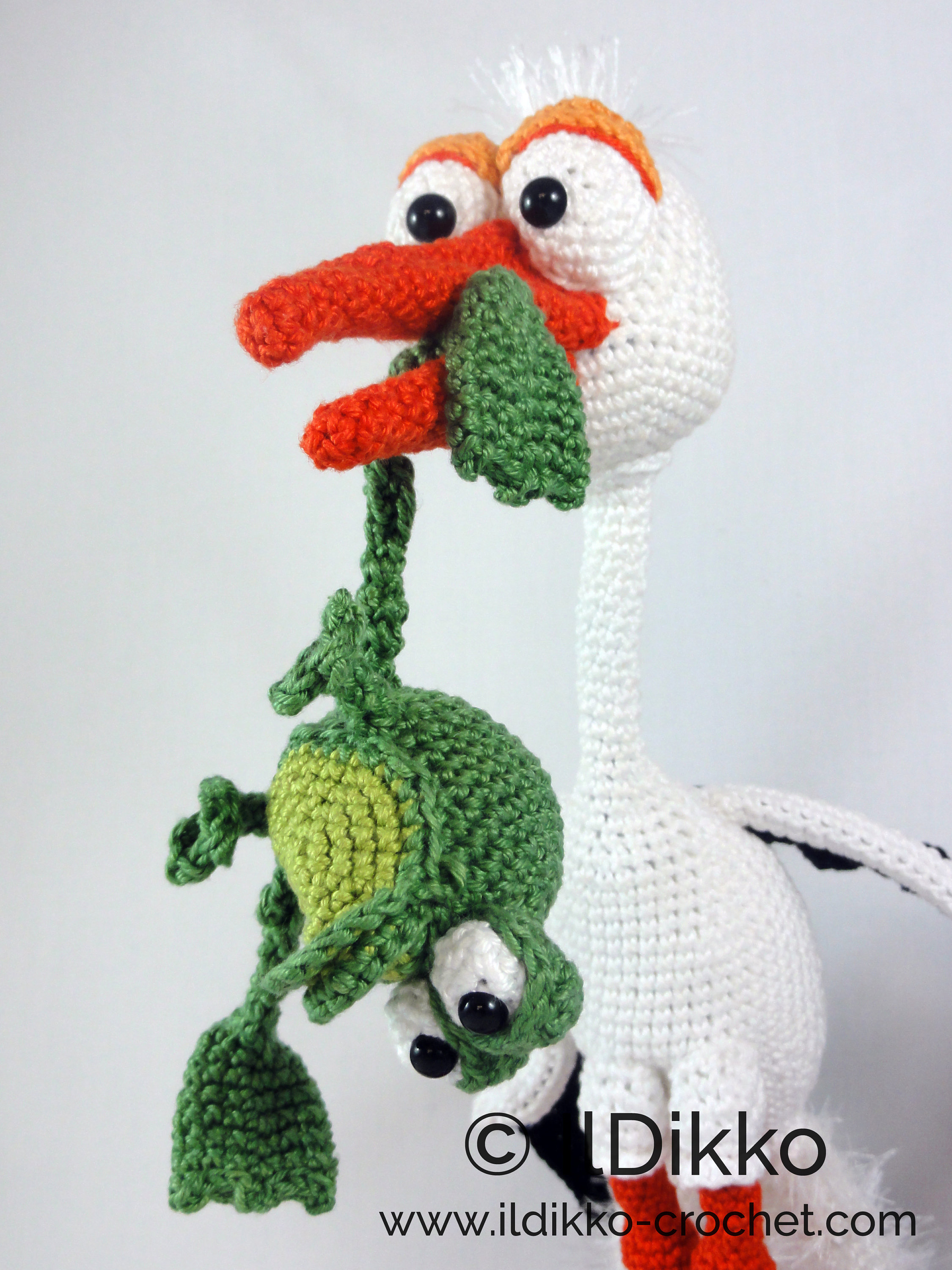 Amigurumi Häkel Muster Stuart der Storch und Franz der Frosch Deutsche ...