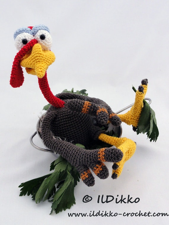Amigurumi Pattern Theo the Turkey English Version - Etsy.de