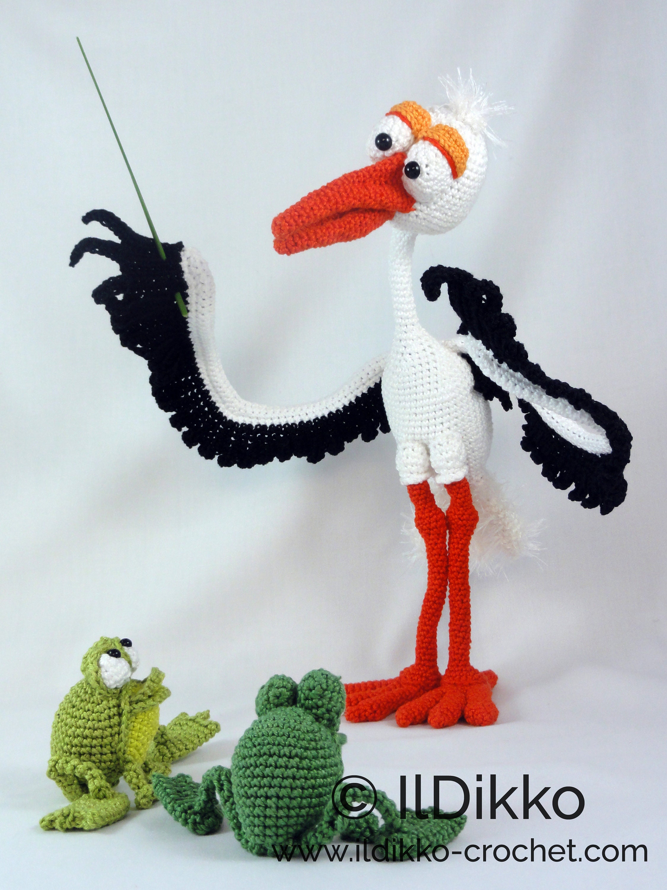 Amigurumi Häkel Muster Stuart der Storch und Franz der Frosch Deutsche ...