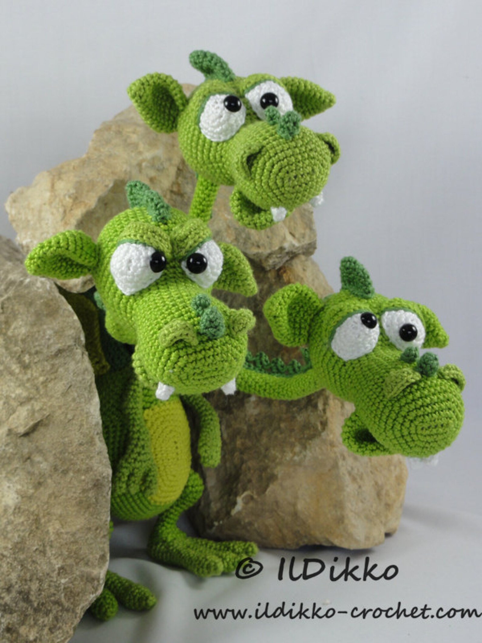 Amigurumi Pattern - Brutus-brian-boris the Three Headed Dragon ...