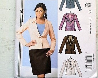 UNCUT Mccalls Sewing Pattern 6655 Women's/misses' Lined, Semi-fitted Jackets Size 8 10 12 14 16 ...