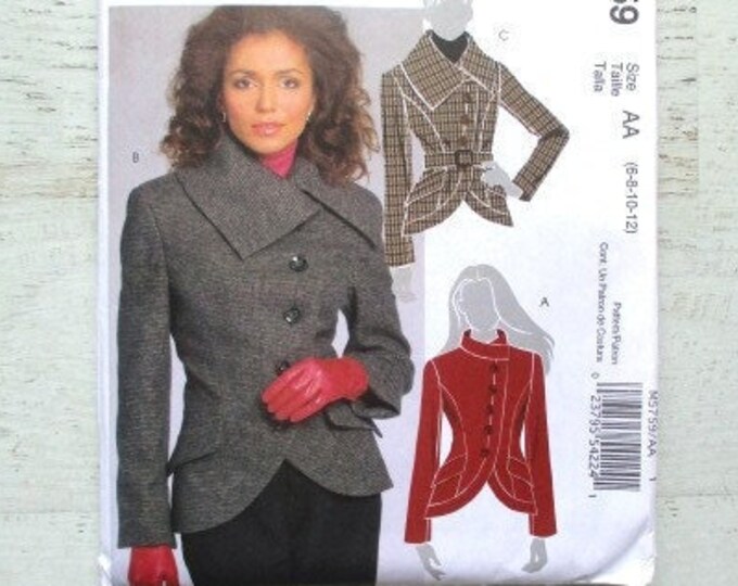 Mccall's UNCUT 5759 - Misses'/women's Lined Jackets & Belt - Short Semi ...