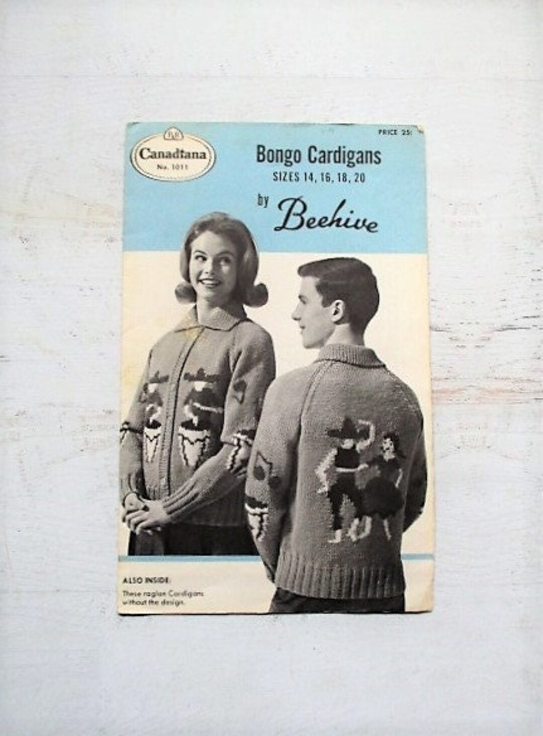Bongo Cardigan Knitting Pattern for Women & Men Canadiana Leaflet No ...