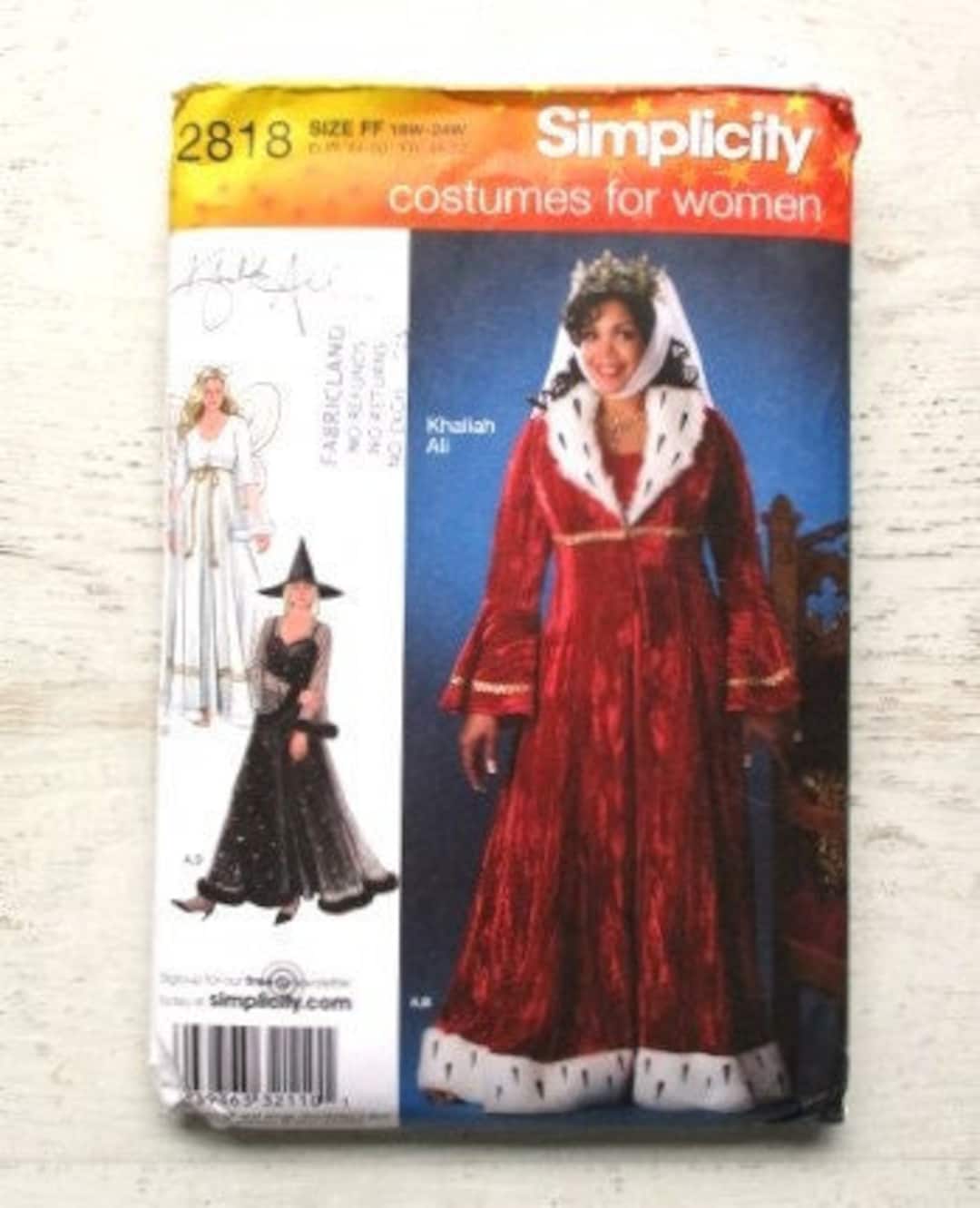 Simplicity UNCUT 2818 Women's/petite Costume Pattern Queen, Angel or ...