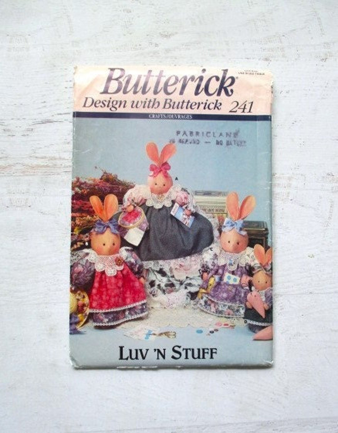 Butterick UNCUT 6029/241 Sewing Patch Bunny Cover-ups & Pin Cushion ...