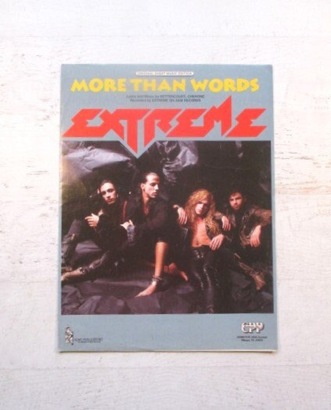 1990 Sheet Music more Than Words by Extreme Lyrics and Music by Nuno ...