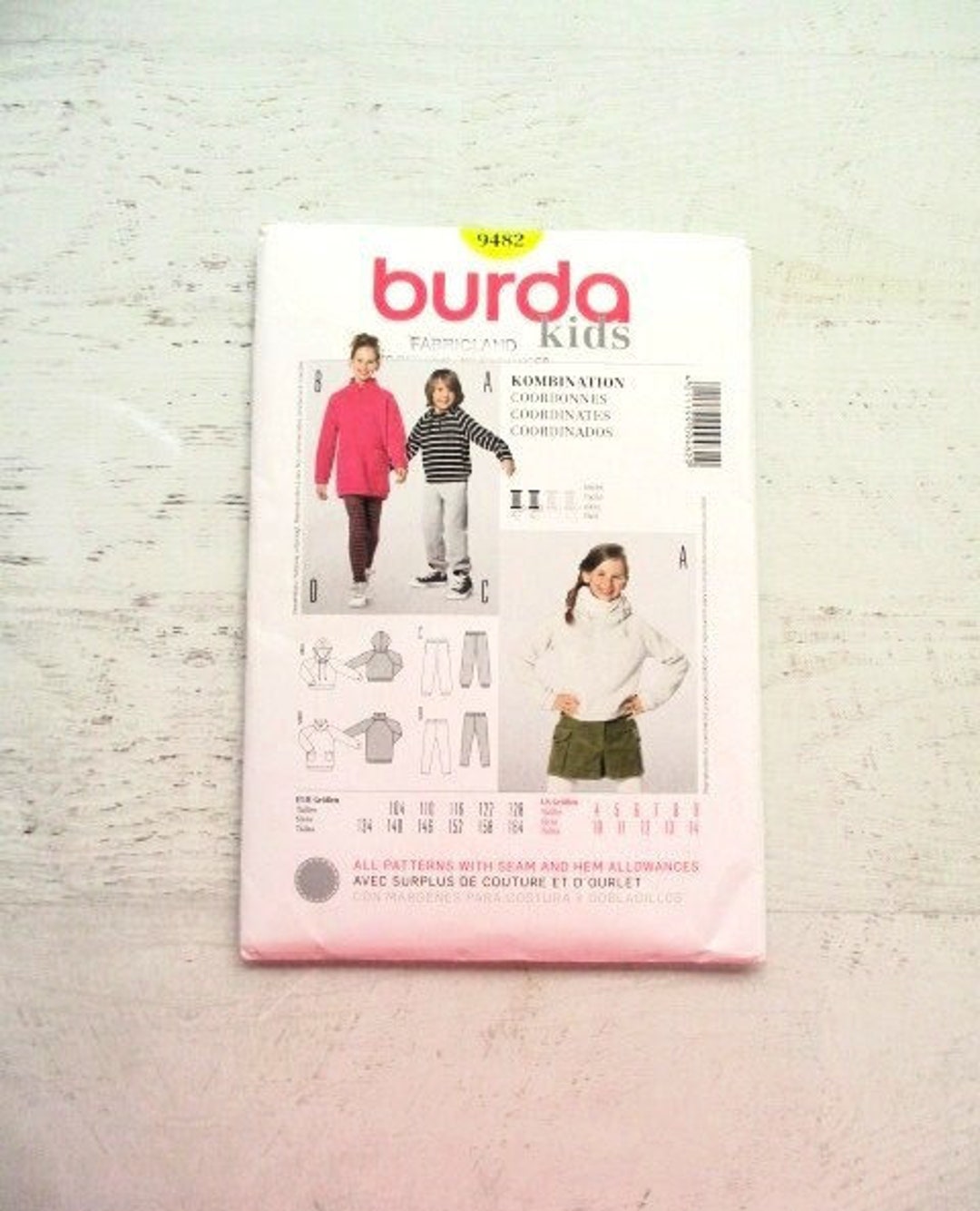 Burda UNCUT 9482 Children's/kids' Coordinates - Etsy