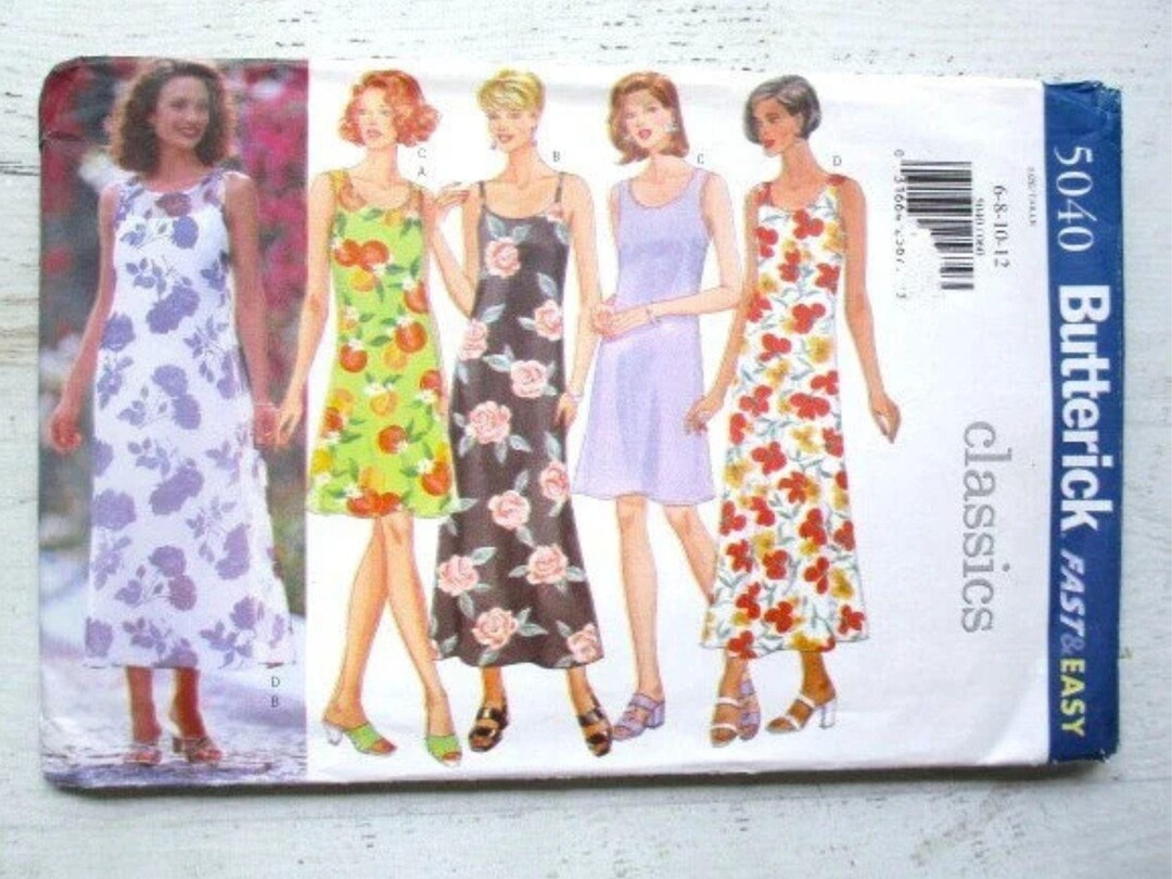Butterick UNCUT 5040 Misses'/petite Sun Dress Fast & Easy Butterick ...