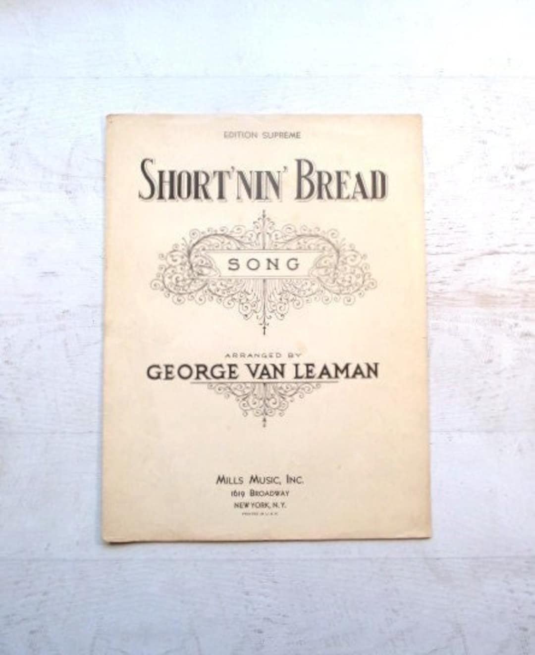 1939 Sheet Music short'nin' Bread for Voice and Piano Vintage 1930s ...
