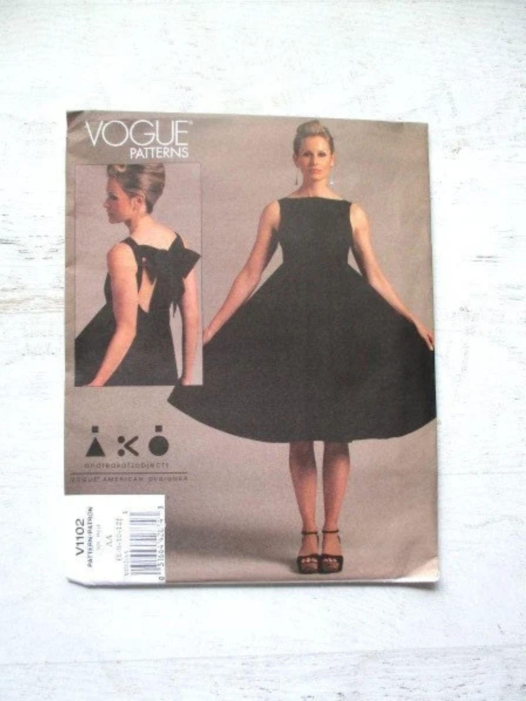 Vogue UNCUT 1102 Misses'/women's Dress Designer Cocktail Dress Size 6 8 ...