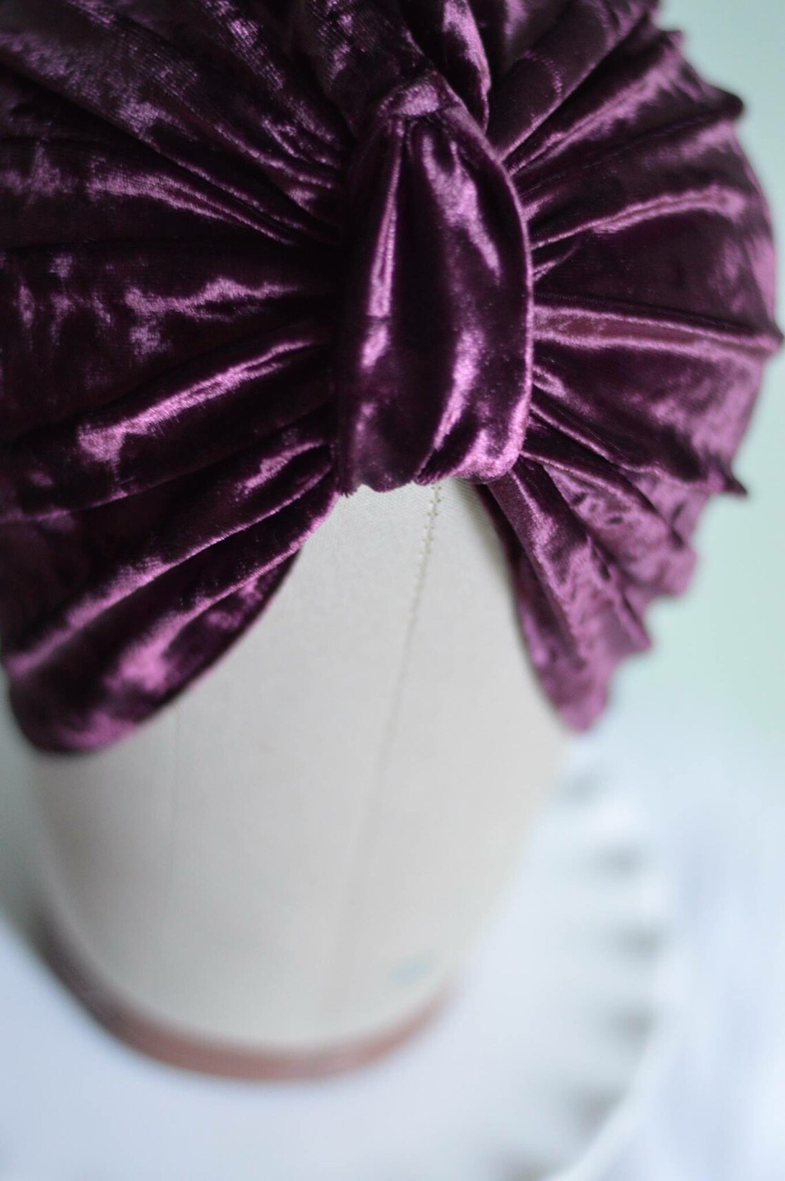 Plum Purple Velour Turban Hat/turban Headband - Etsy