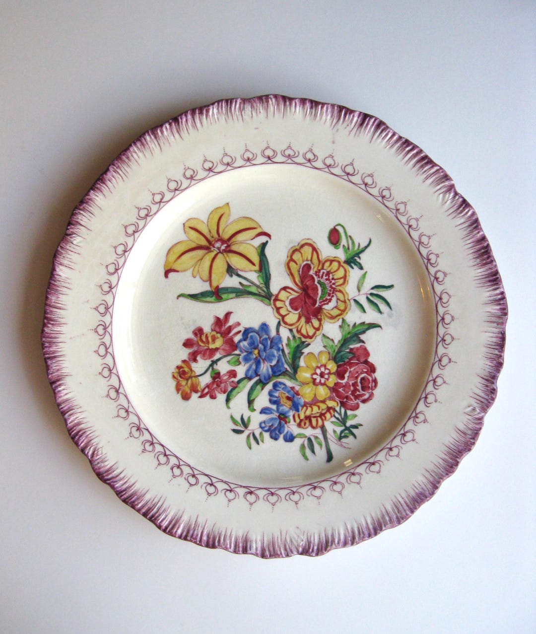 Antique 1902 Wedgewood Etruria Floral 9-1/4" Plate - Fresh and Bold ...