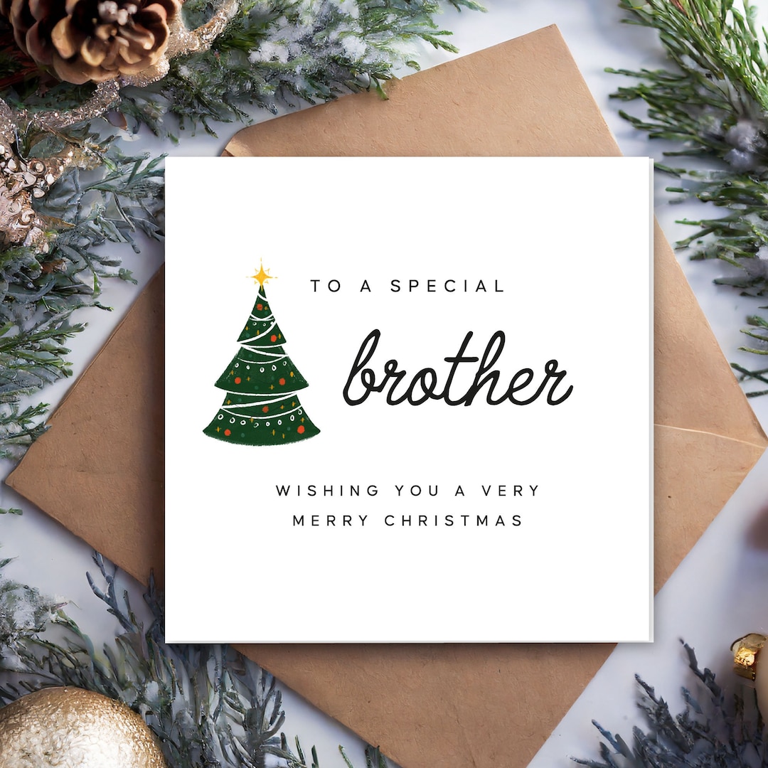 Special Brother Christmas Card, for Brother, Sibling Christmas Card ...