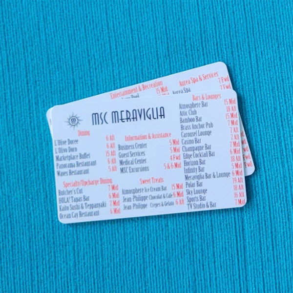 Cruise Deck Cards - Etsy