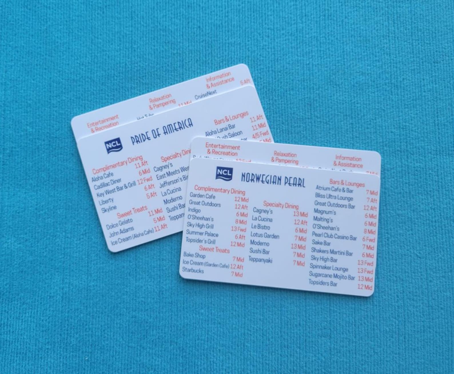 NCL - Deck Locator® - Cruise Wayfinder Cards - Norwegian Cruise Lines ...