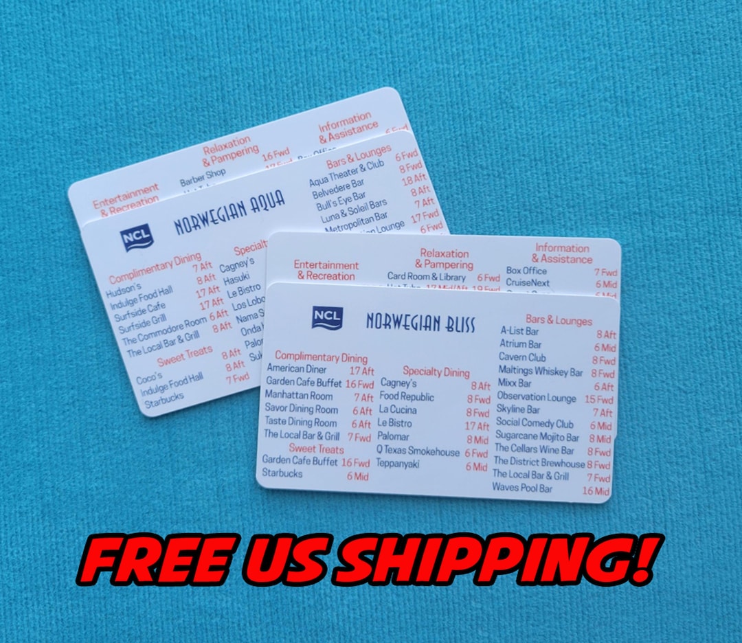NCL - Deck Locator® - Cruise Wayfinder Cards - Norwegian Cruise Lines ...