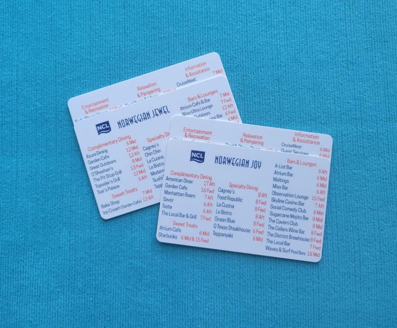 NCL - Deck Locator® - Cruise Wayfinder Cards - Norwegian Cruise Lines ...