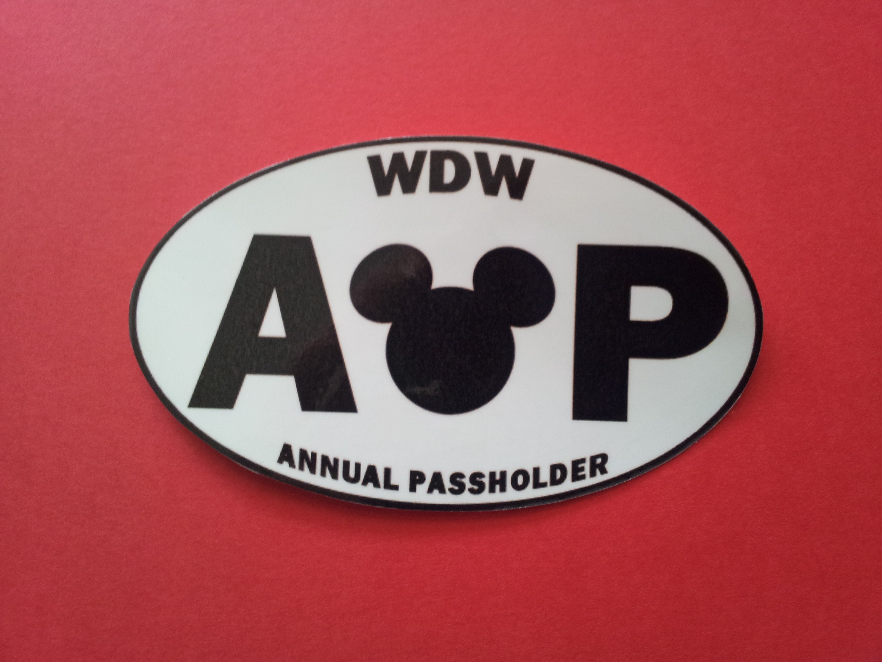 Annual Passholder Bumper Sticker or Car Magnet - Walt Disney World or ...