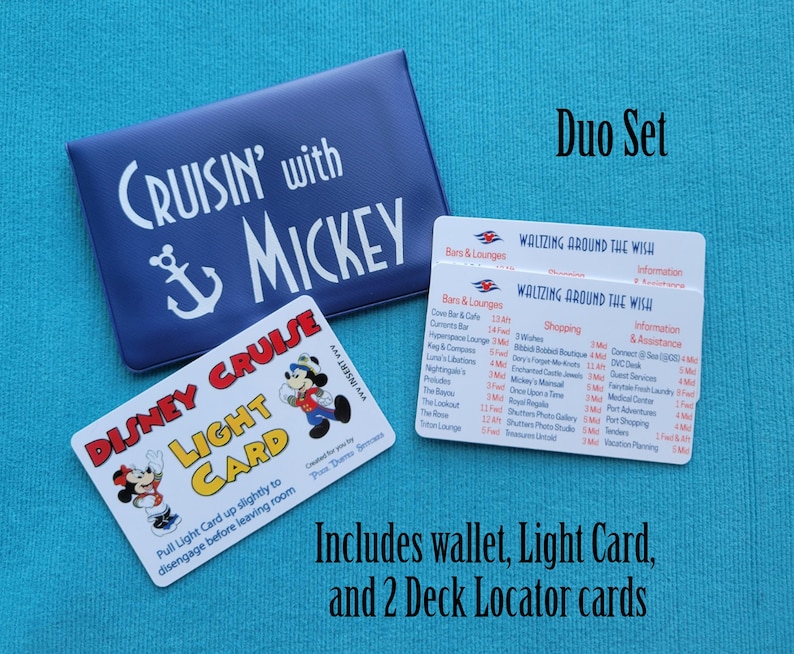 Disney Cruise Deck Locator & Light Card Set - Fish Extender Gift - Etsy