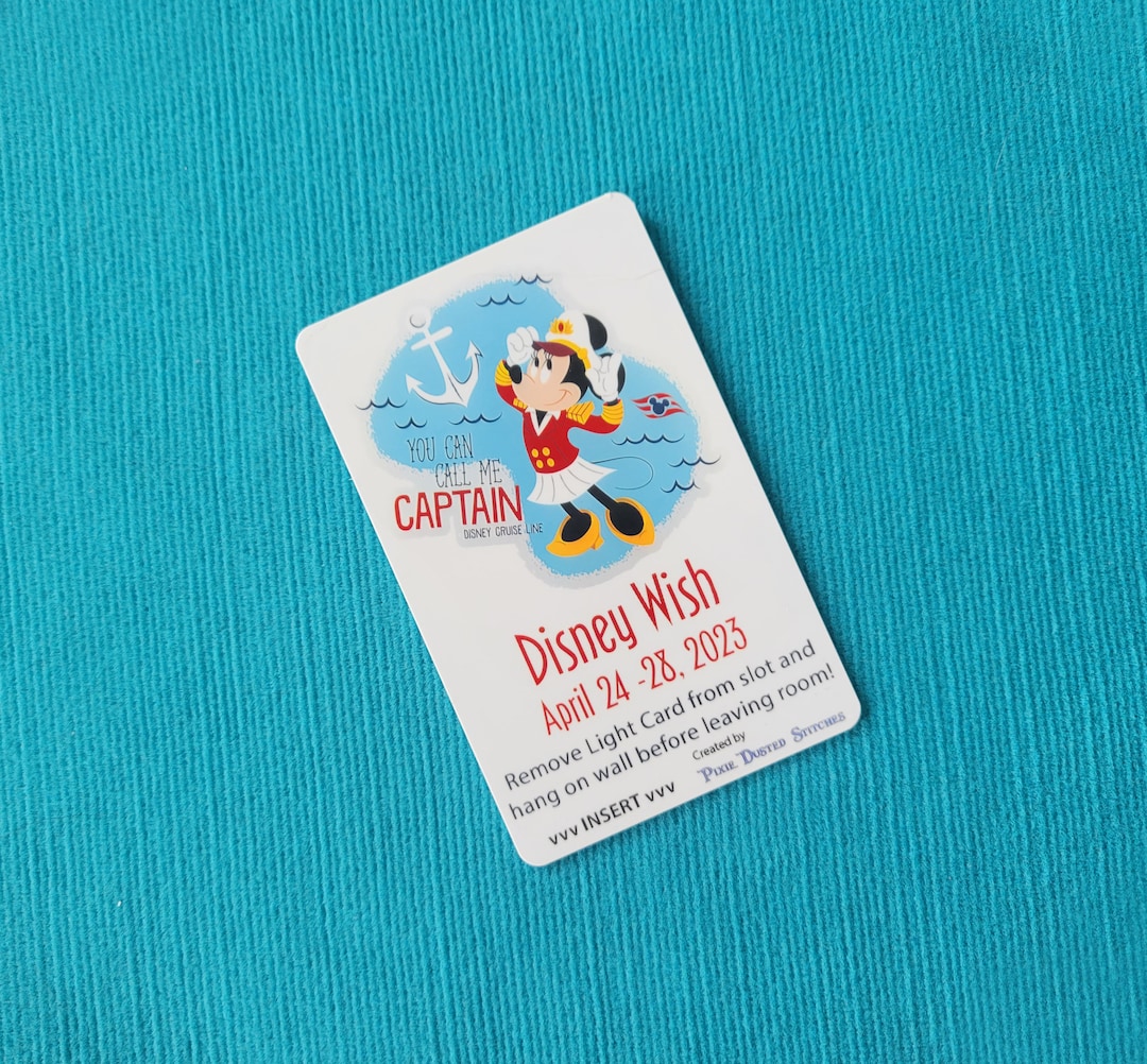 Disney Cruise Line Light Card® Captain Minnie Magic Card - Etsy