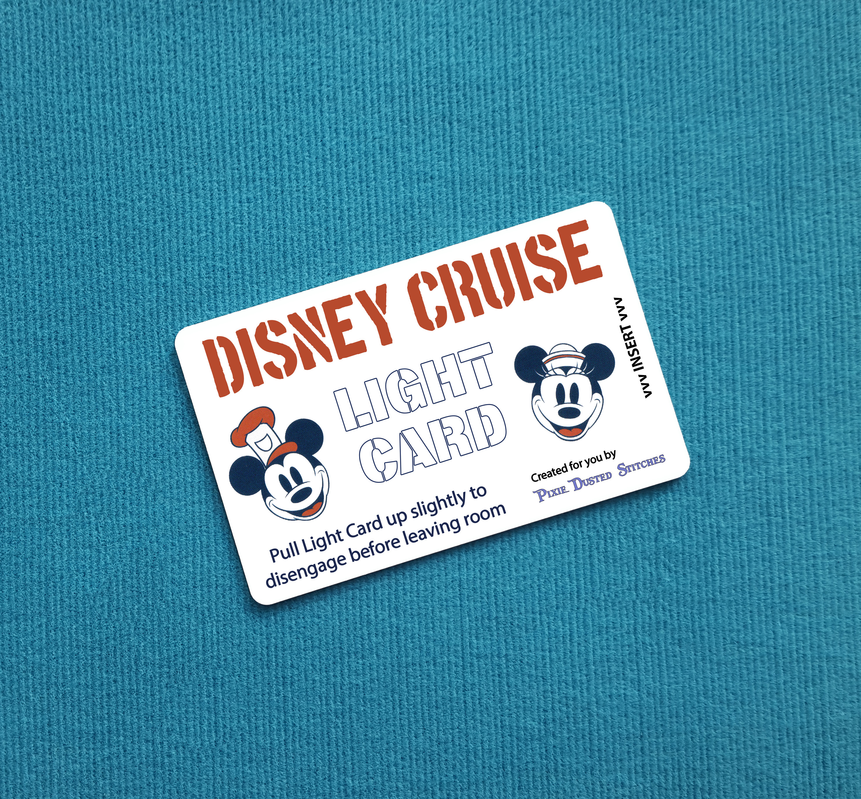 Disney Cruise Light Card – Steamboat Willie & Minnie Faces, Fish ...