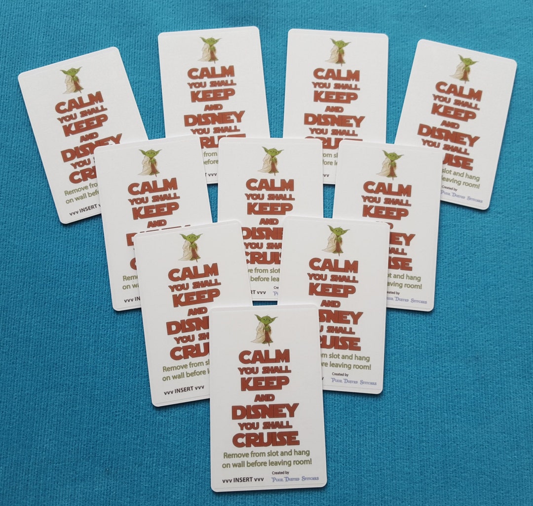 10 Yoda Calm You Shall Keep Disney Cruise DCL Light Card™ Card Key ...