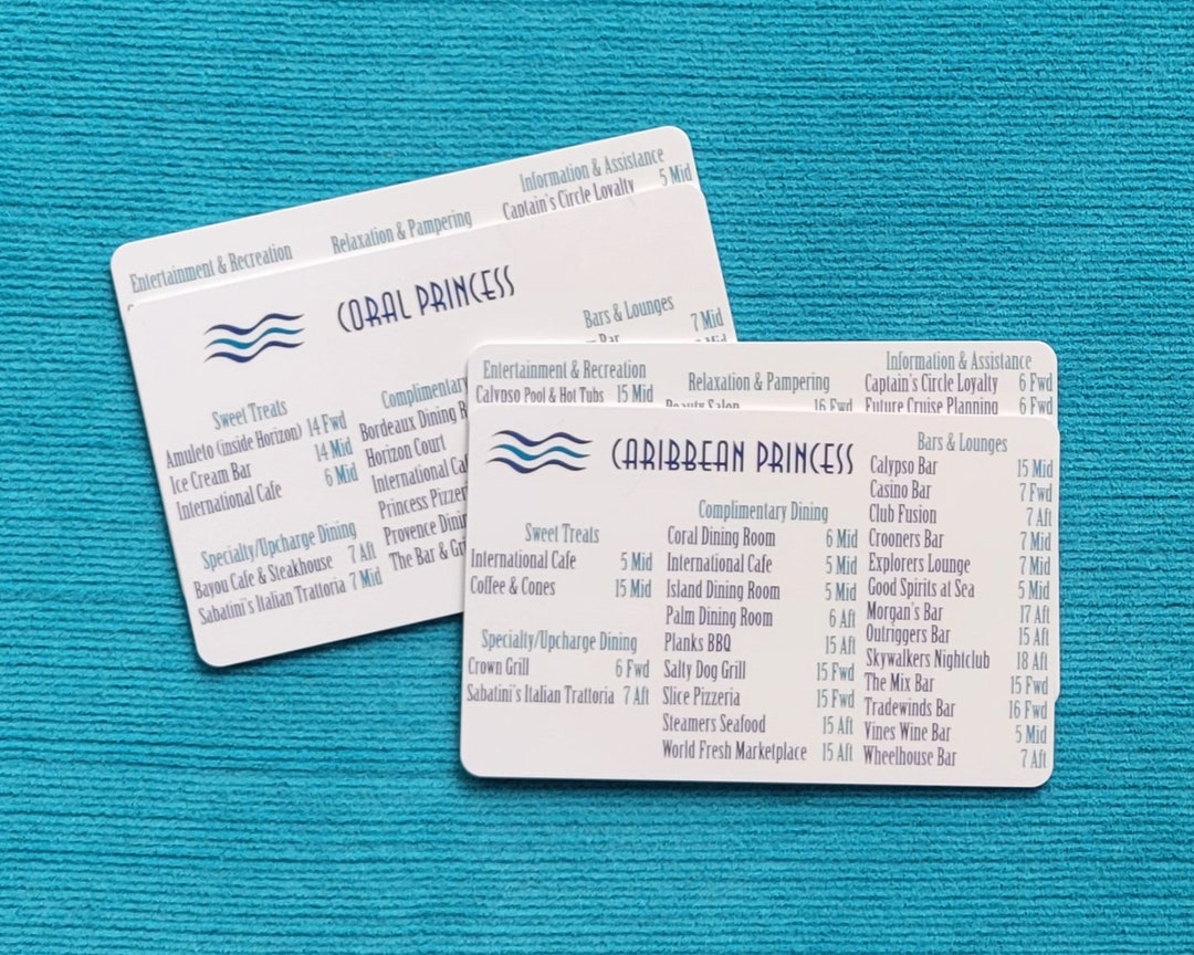 Princess - Deck Locator® - Cruise Wayfinder Cards - for Princess ...