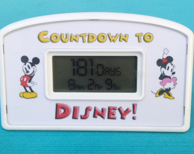 Disney Countdown Clock - Classic Mickey - Classic Minnie - Battery ...