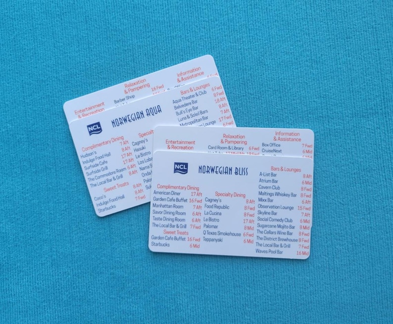 NCL - Deck Locator® - Cruise Wayfinder Cards - Norwegian Cruise Lines ...
