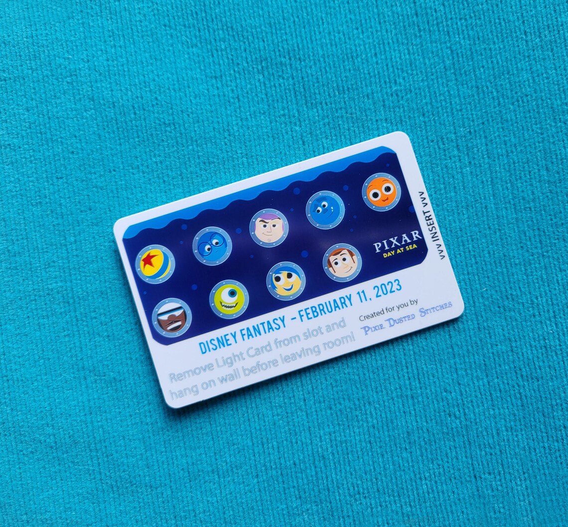PIXAR Day at Sea DCL Disney Cruise Light Card® Card Key Switch - Etsy
