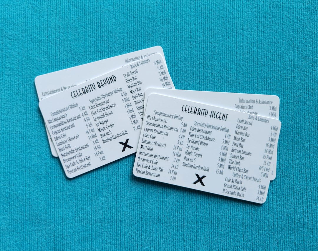 CXL - Deck Locator® - Cruise Wayfinder Cards - Celebrity Cruise Lines ...