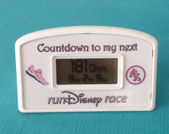 Run Disney Countdown Clock - Pink or Blue - Battery Operated - Etsy