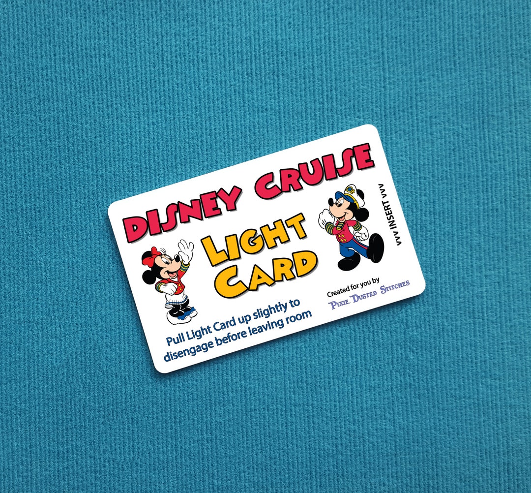 Mickey and Minnie Disney Cruise Light Card for Fish Extender Gift - Etsy