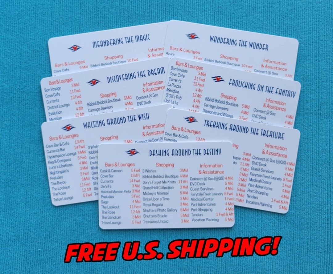 Cruise Navigator Deck Locator Cards – Disney Ships, Pixie Dust Gift - Etsy