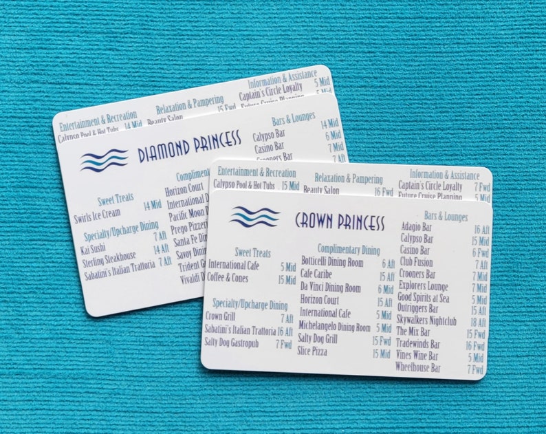 Princess - Deck Locator® - Cruise Wayfinder Cards - for Princess ...