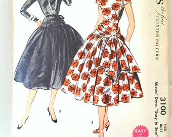 1959 Vintage Vogue 4963 sewing pattern Size: 16 Bust 36 Waist | Etsy
