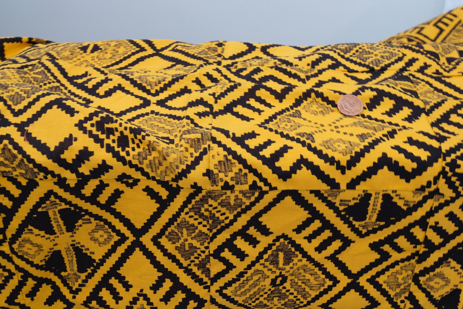 1950's Vintage Orange Black Aztec Cotton Fabric 1 Yard | Etsy