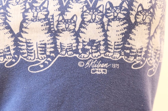 1970's Vintage B. Kliban Cats Cotton Polyester Navy B… - Gem