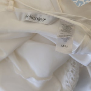 1990s Vintage White Satin Slip Dress Lingerie Floral Lace With ...