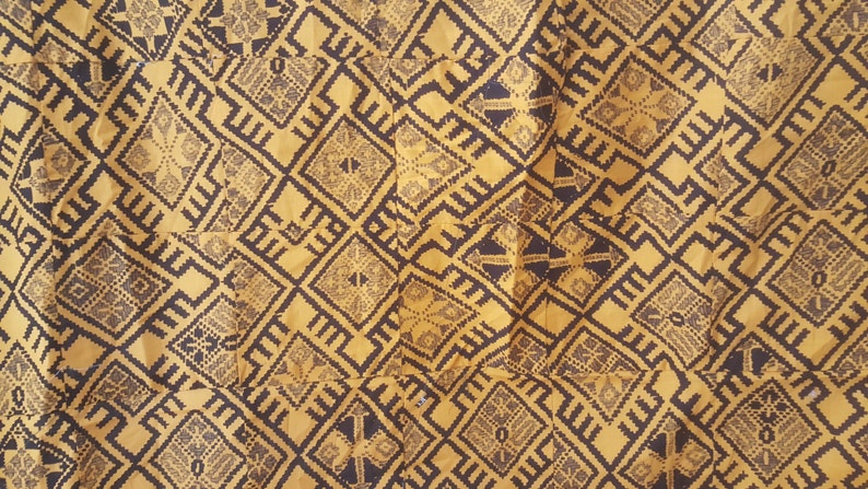 1950's Vintage Orange Black Aztec Cotton Fabric 1 Yard - Etsy