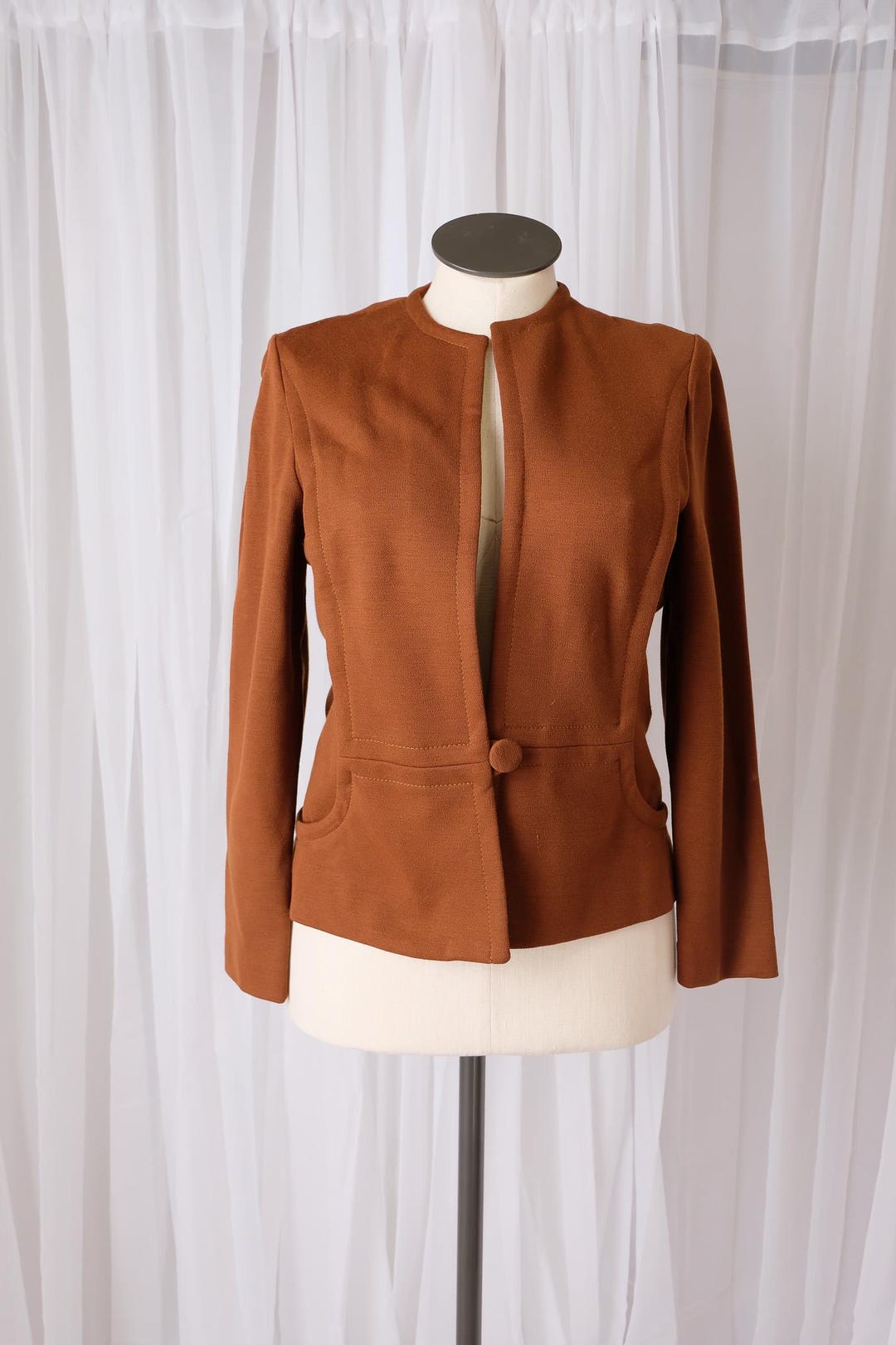 1960's Vintage WOMENS Rust Wool Suit Jacket Knit Label: Catalina 15/16 ...