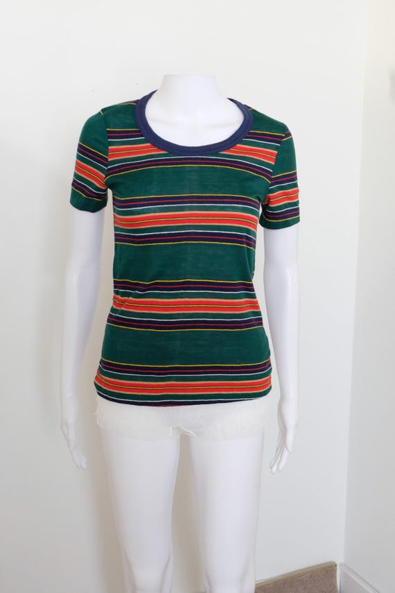 1970's Vintage Male or Female Mod Stripe Acrylic Knit… - Gem