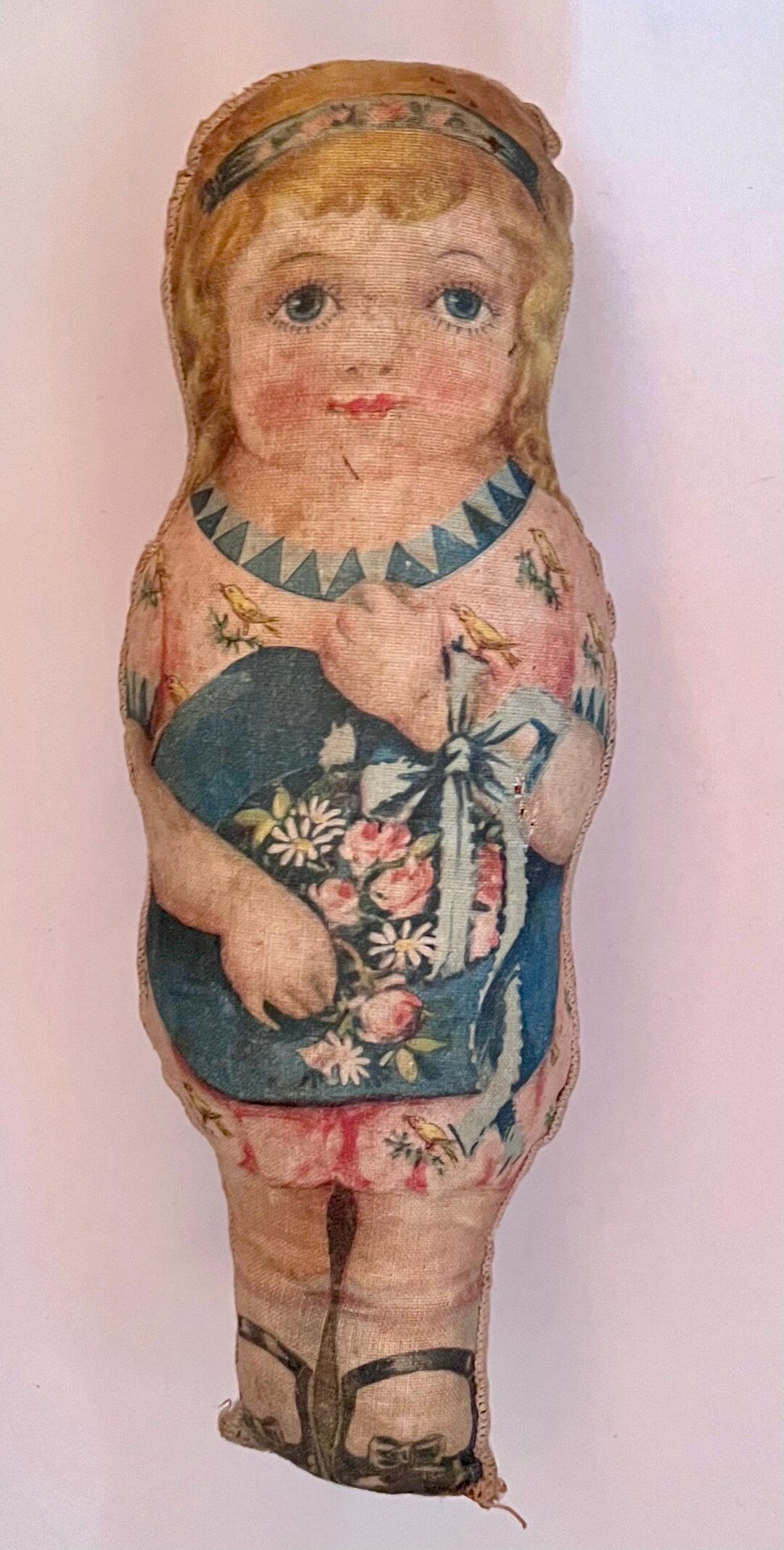 Antique Printed Cloth ‘RAG Doll’ Stuffed With Corn Husks Circa 1900 ...