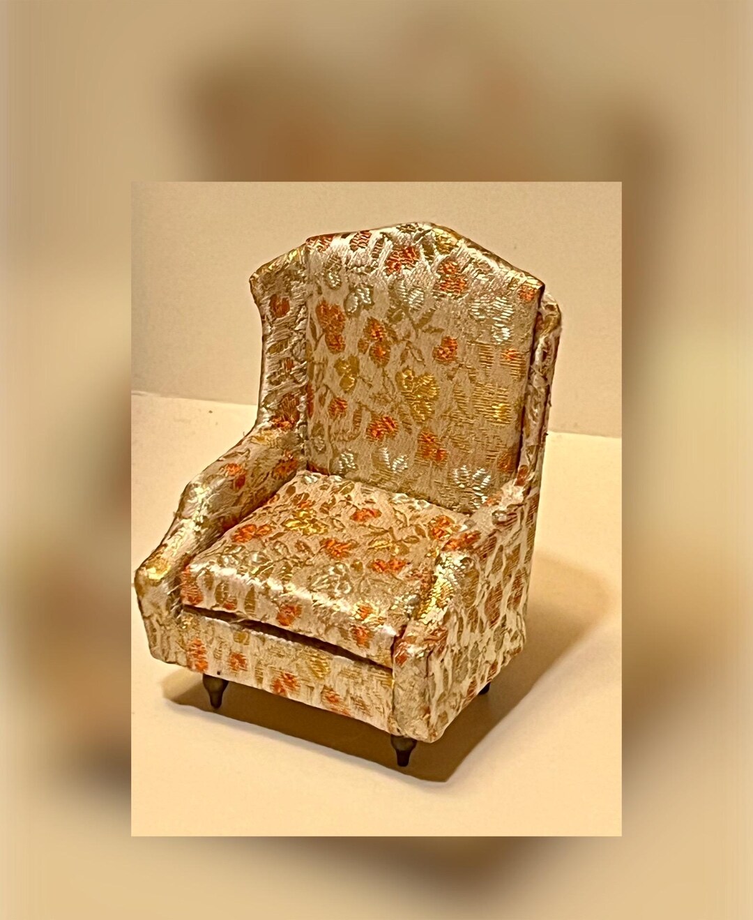 IDEAL Petite Princess GOLD Brocade Salon Wingback Chair - Etsy