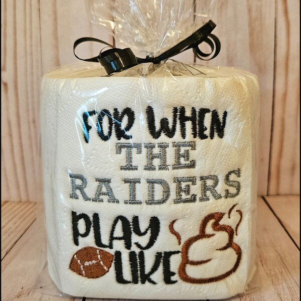 Raiders Toilet Paper - Etsy