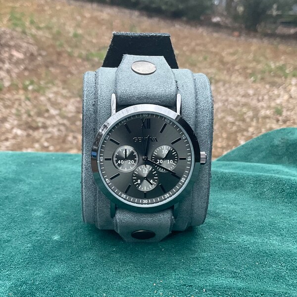 Leather Cuff Watch - Etsy