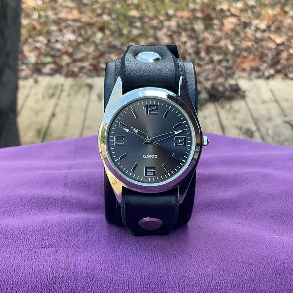 Leather Watch Cuff - Etsy