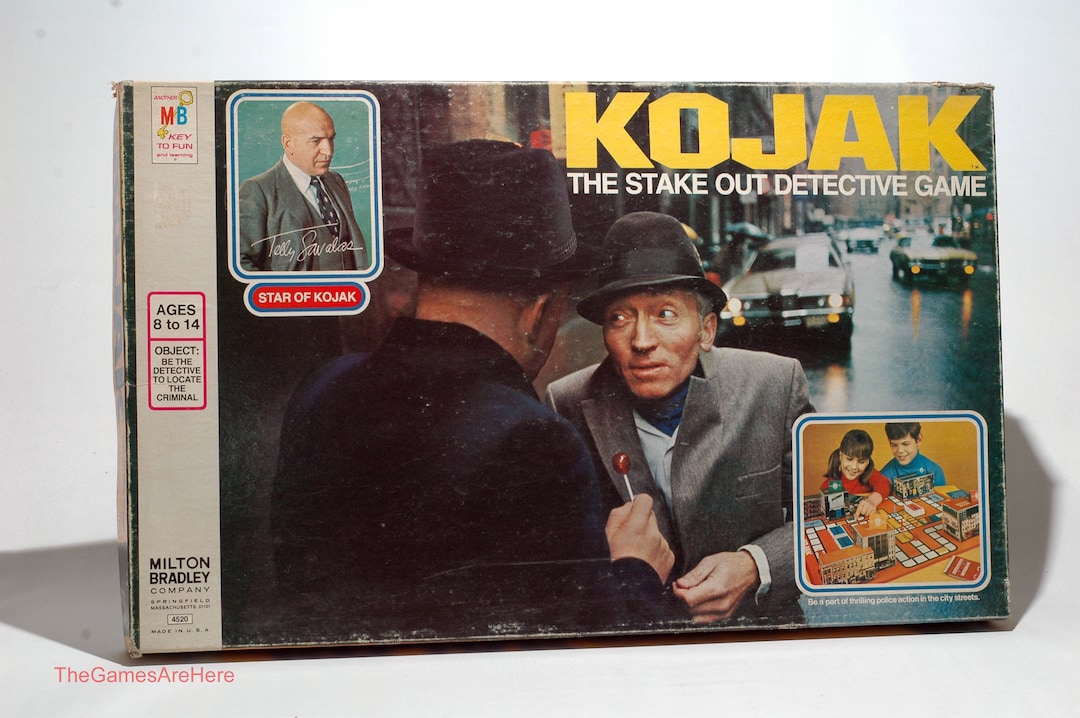 Kojak the Stake Out Detective Game - Milton Bradley 1975 COMPLETE W ...